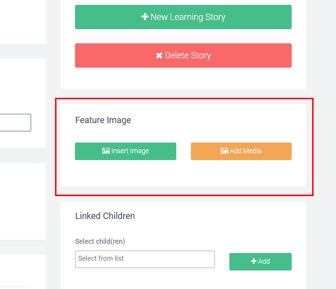 Adding, Choosing and Changing a feature image for a learning story ...