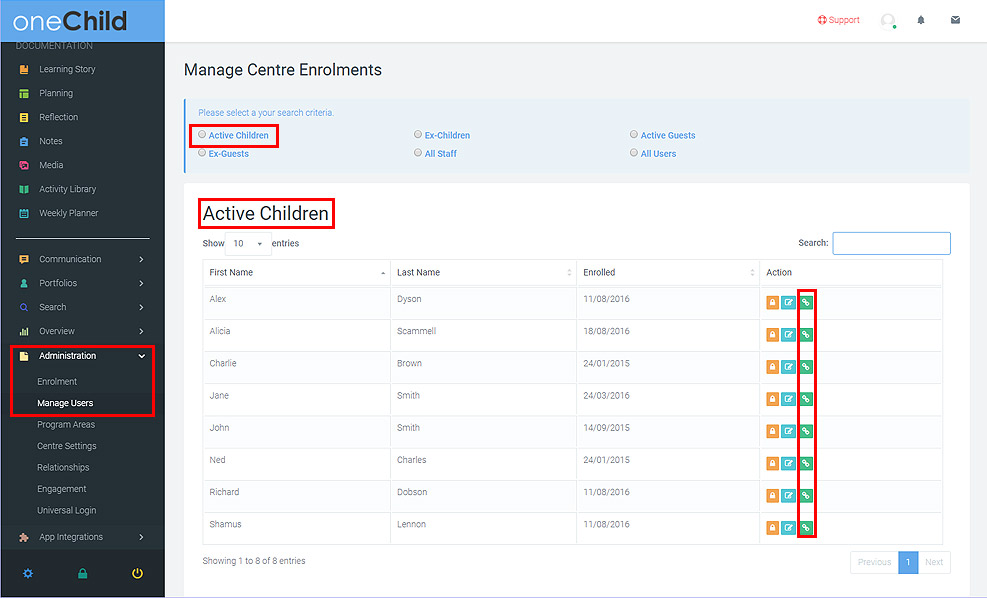 Linking Parents & Children | One Child