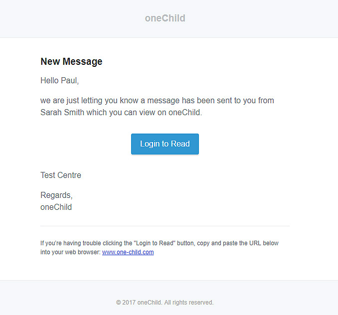 Receiving, Replying and Sending Messages | One Child