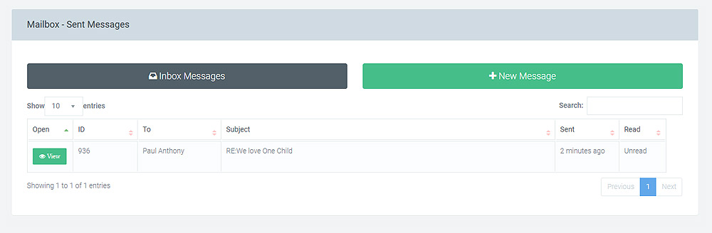 Receiving, Replying and Sending Messages | One Child