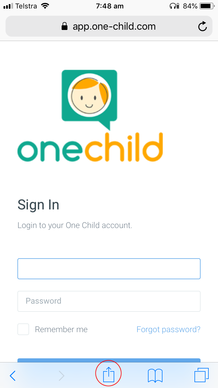 One Child Shortcut Icon on Apple iOS | One Child